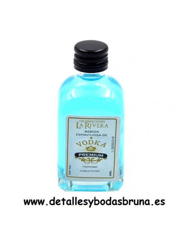 Botellita de Vodka azul 50 ml