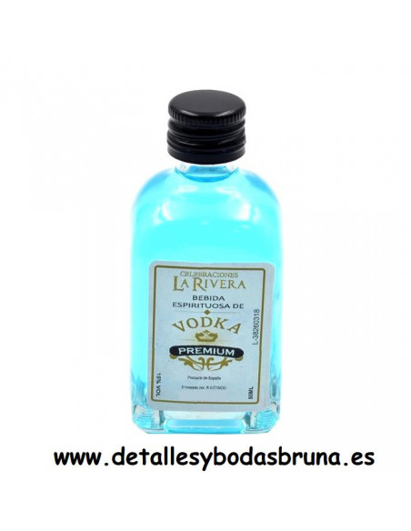 Botellita de Vodka azul 50 ml